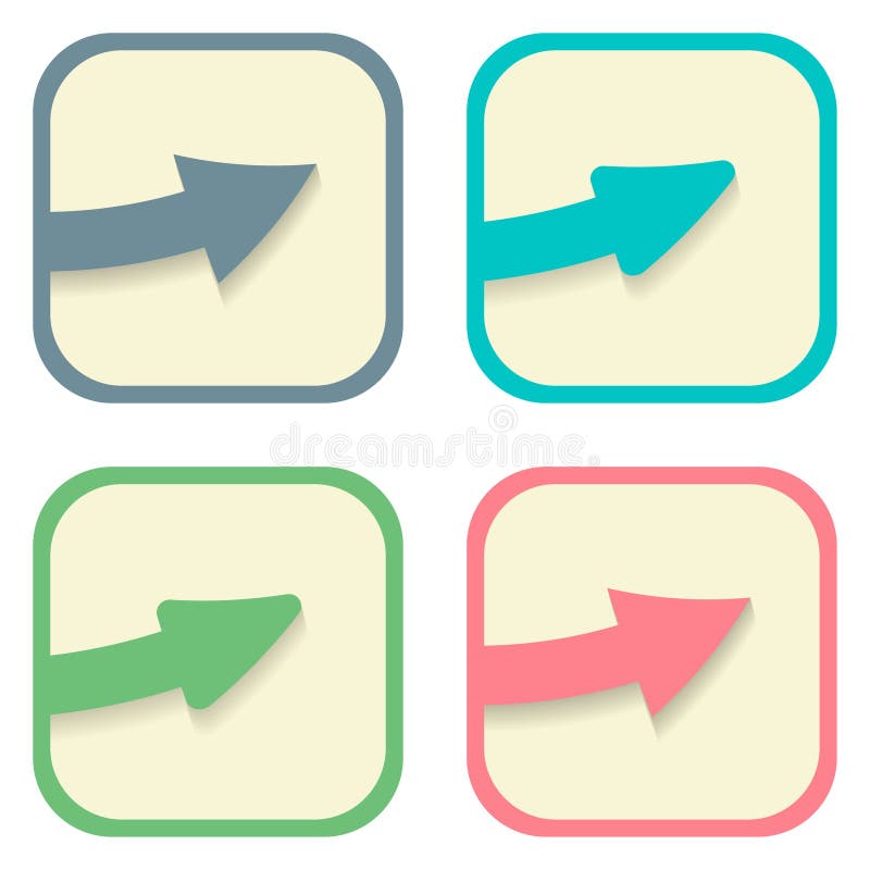 Stickers with arrows set stock vector. Illustration of arrow - 42257115