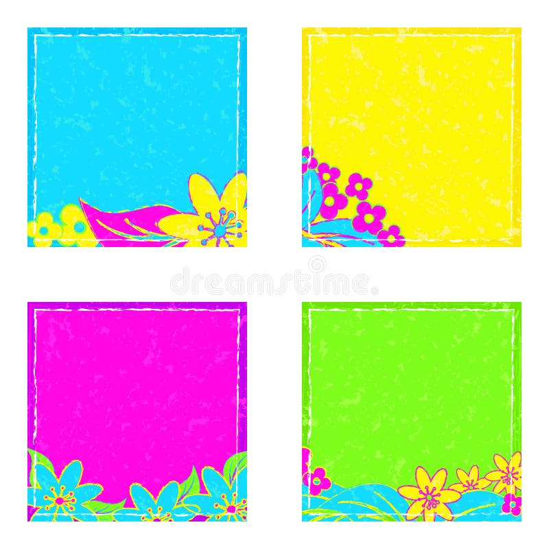 Bright Stickers in Neon Colors for Notes, Vector Illustration Stock ...