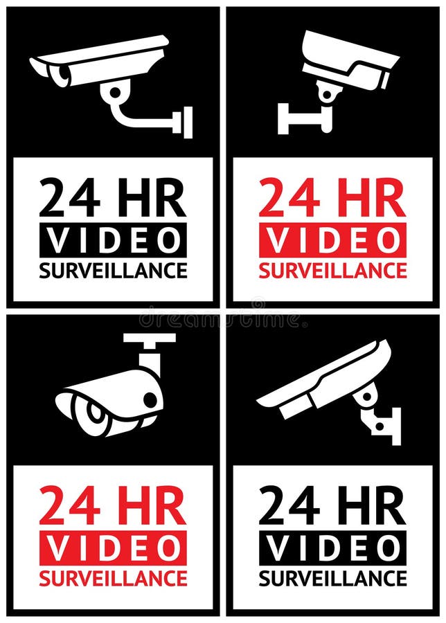 Stickers Camera Surveillance Set Stock Illustrations – 56 Stickers ...