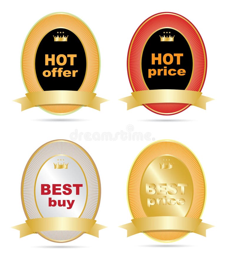 Stickers - De Beste Prijs, Nieuw Product, Koopt Nu Vector Illustratie ...