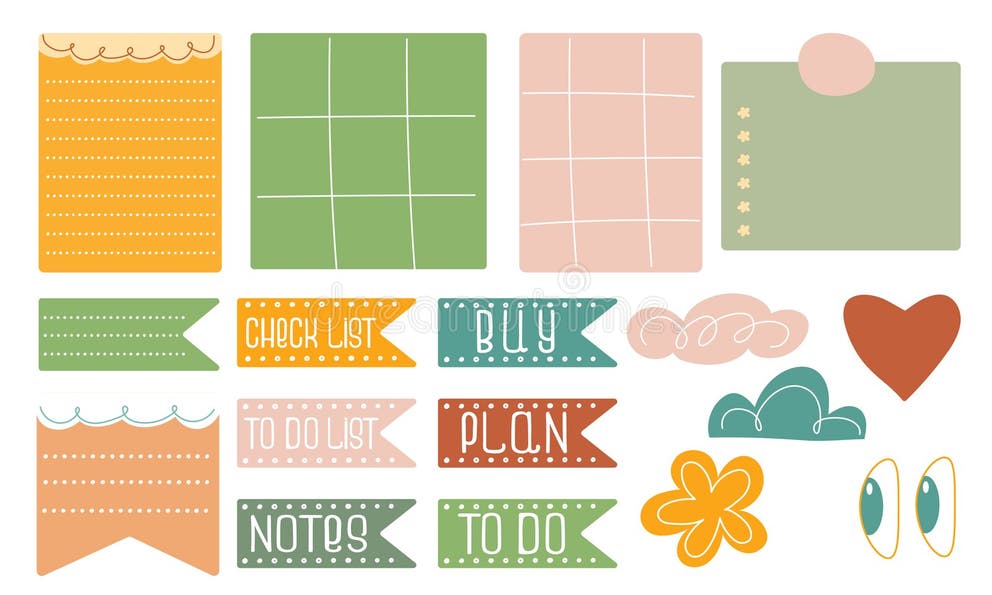 Stickers, Decals, Paper Notes for Notes and Planners, Lettering for ...