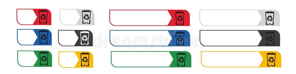 Stickers in Different Colors for Sorting Garbage Stock Vector ...