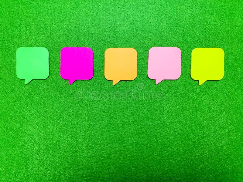 Stickers on Green Wall Whith Empty Space for Text Stock Image - Image ...