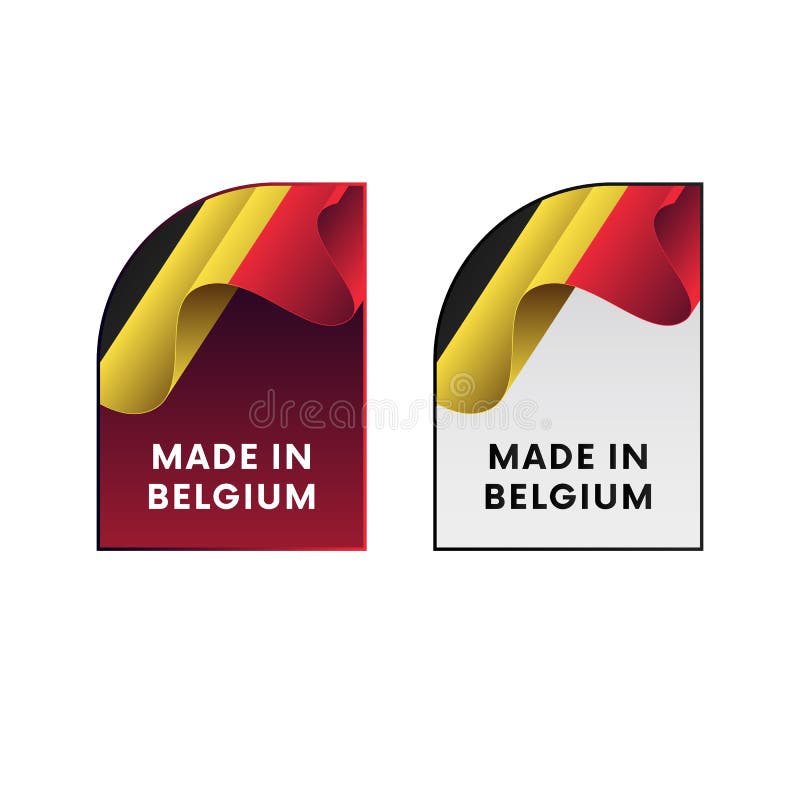 Stickers Made in Belgium. Vector Illustration. Stock Vector ...