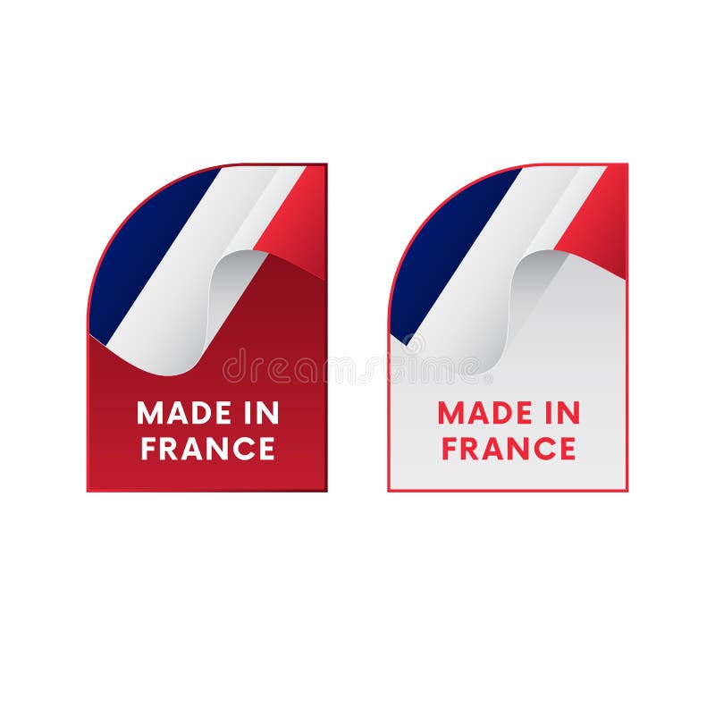 Stickers Made in France. Vector. Stock Illustration - Illustration of ...