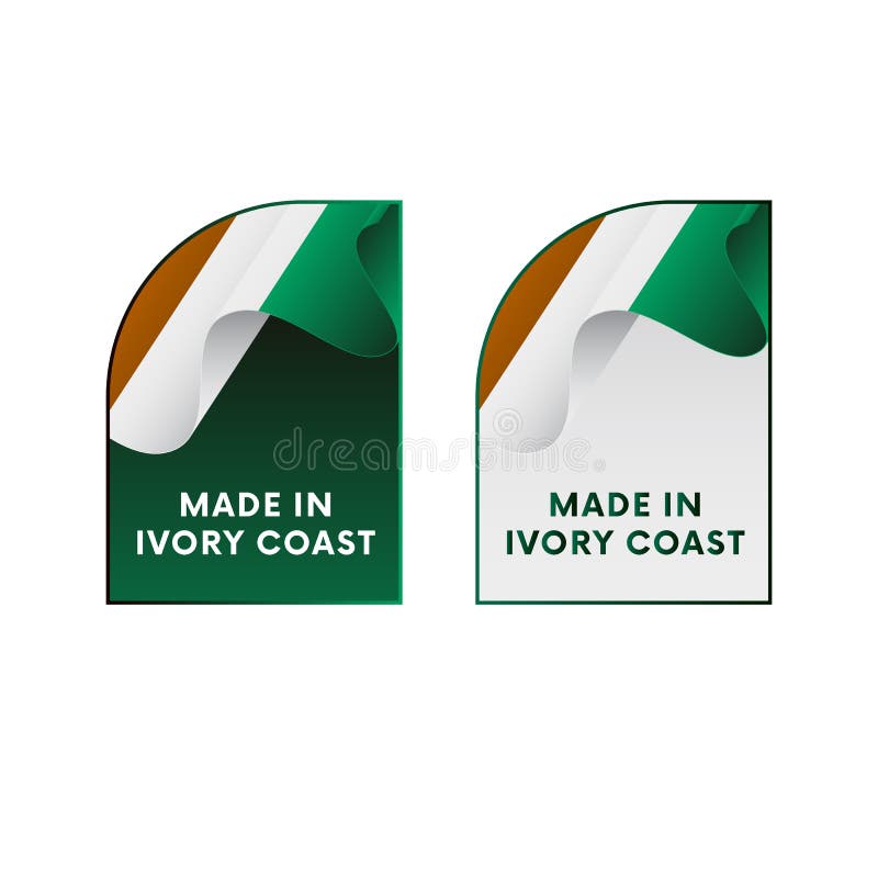 Stickers Made in Ivory Coast. Vector Illustration. Stock Illustration ...