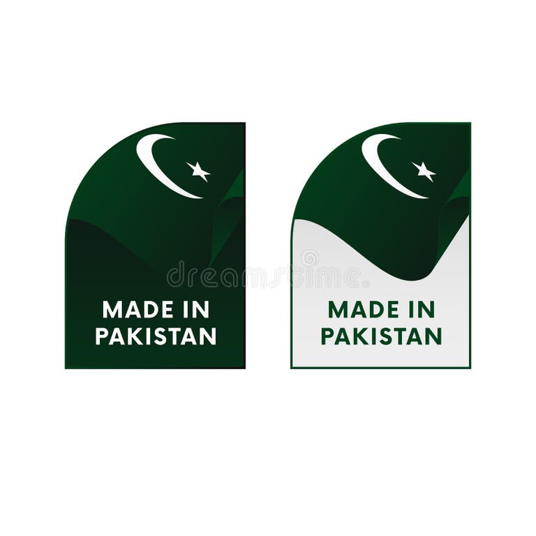 Stickers Made in Pakistan. Vector. Stock Illustration - Illustration of ...