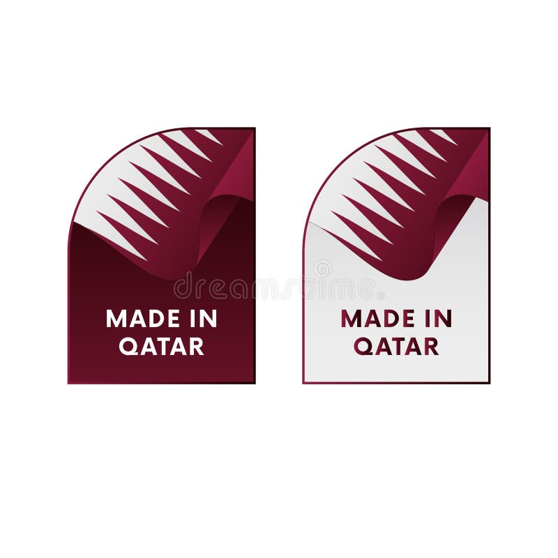 Design Label of Made in Qatar. Vector Illustration Stock Illustration ...