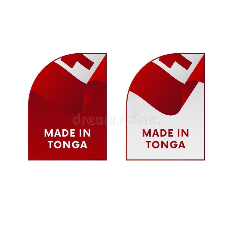 Stickers Made in Tonga. Vector Illustration. Stock Illustration ...