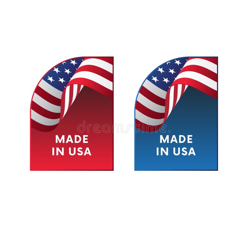 Stickers Made in USA. Vector. Stock Illustration - Illustration of ...