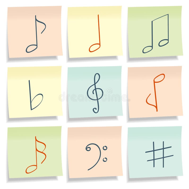 Stickers with notes. stock vector. Illustration of blank - 19958496