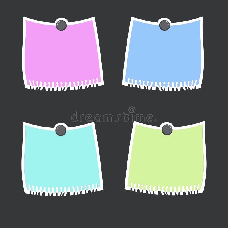 Stickers and notes color stock vector. Illustration of empty - 84840819