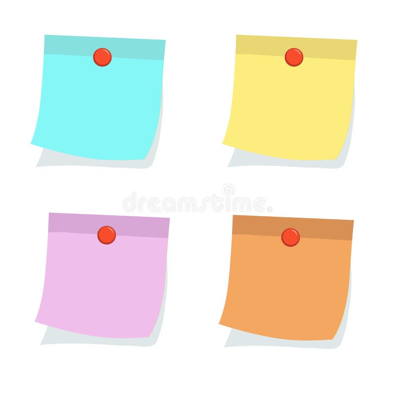 Stickers and notes color stock vector. Illustration of business - 84751833
