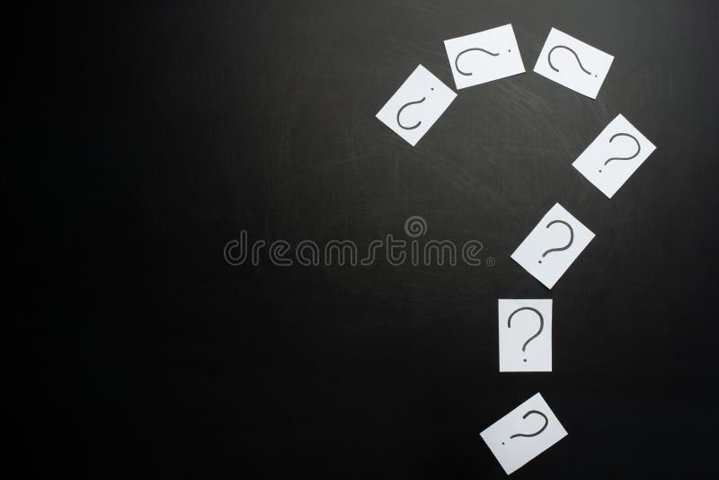 Stickers with Question Marks, Forming a Big Question Mark. Question ...