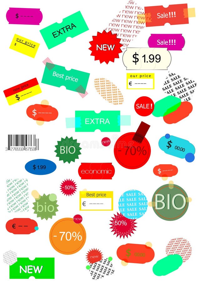 Set of vector price tags stock vector. Illustration of business - 10635515