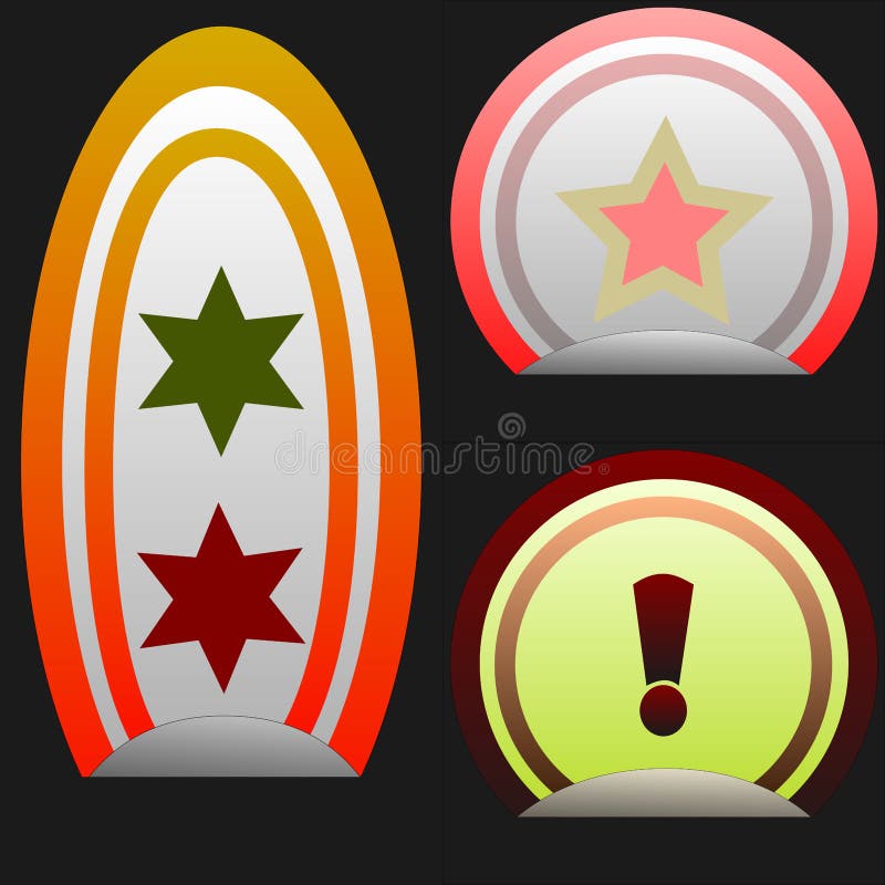 Stickers stock illustration. Illustration of stars, green - 41113534