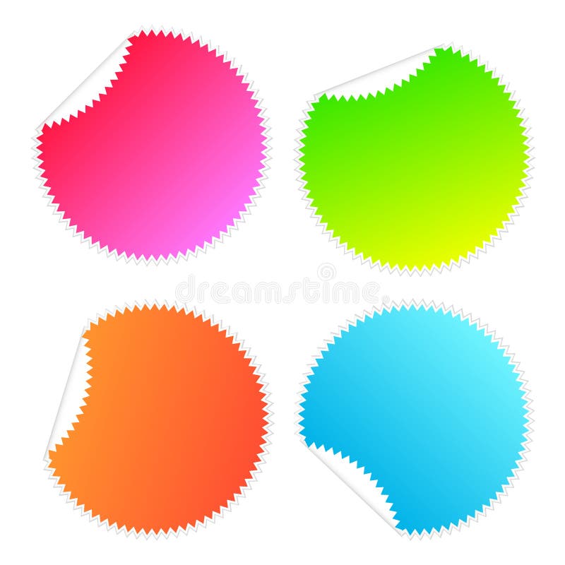 Stickers Stars Colours stock vector. Illustration of peel - 22682127