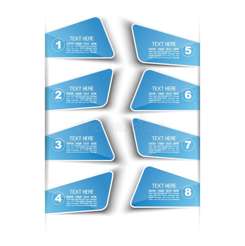 STICKERS TEMPLATE VECTOR NUMBER OPTION for WEB BLUE Stock Illustration ...