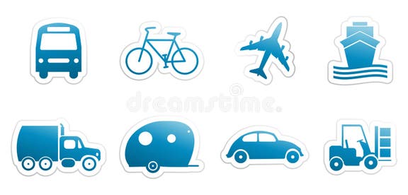 Stickers transportation stock vector. Illustration of design - 17656998