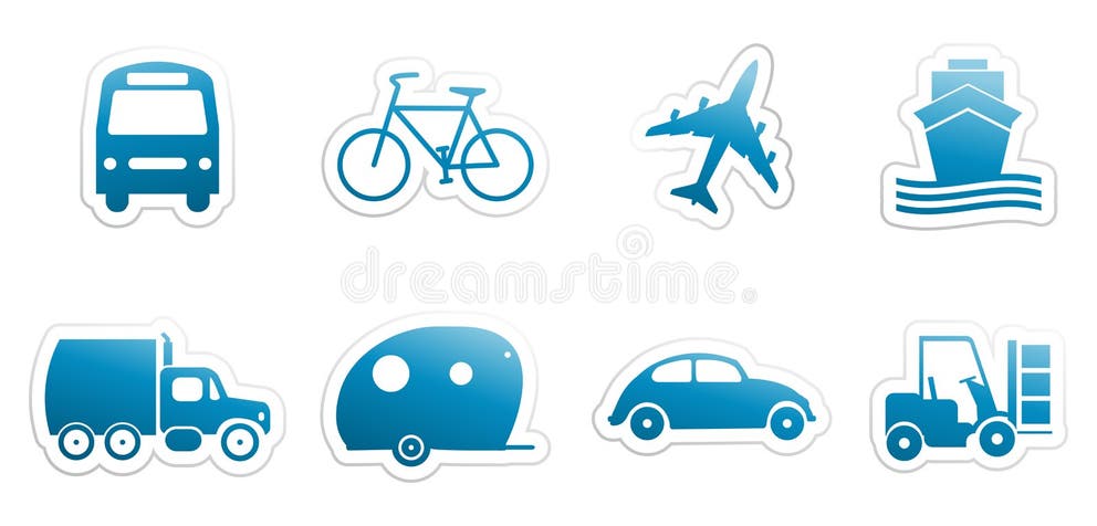 Stickers transportation stock vector. Illustration of design - 17656998