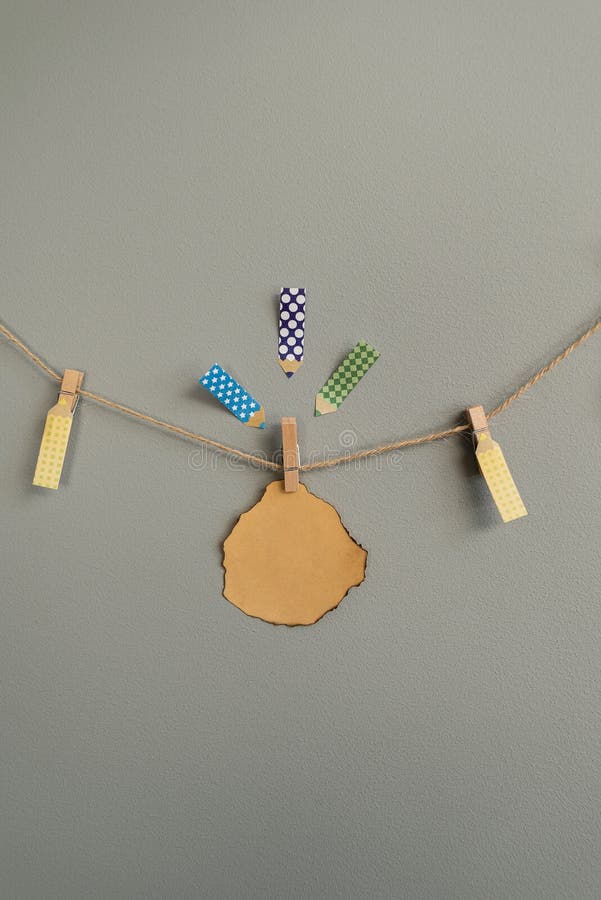 Stickers on the Wall for Notes. Stock Image - Image of list, design ...