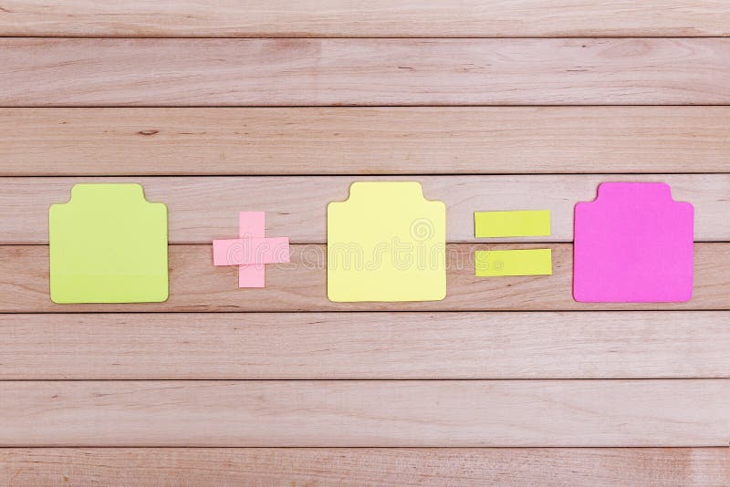 Stickers On A Wooden Board. Stock Photo - Image of office, note: 82785526