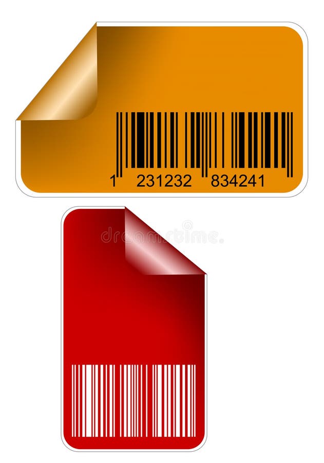 Stickesr with bar codes stock vector. Illustration of marketing - 8766525