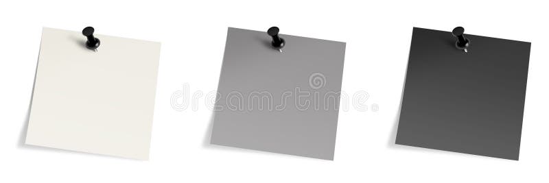 Stickie Note Blank Template White, Grey and Black for Presentation ...