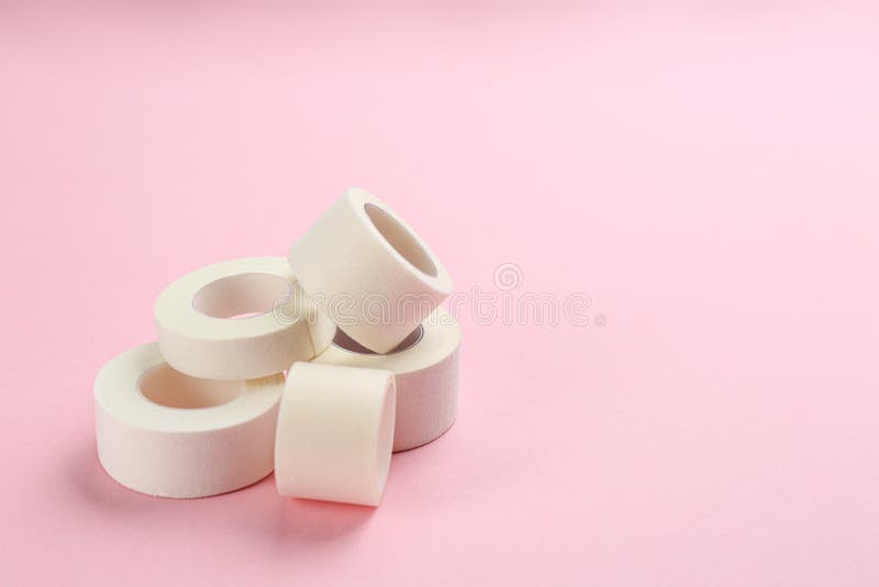 Sticking Plaster Rolls on Background. Space for Text Stock Image ...