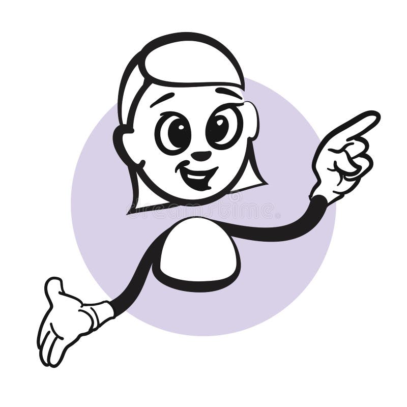 Woman Pointing Left Stock Illustrations – 465 Woman Pointing Left Stock ...