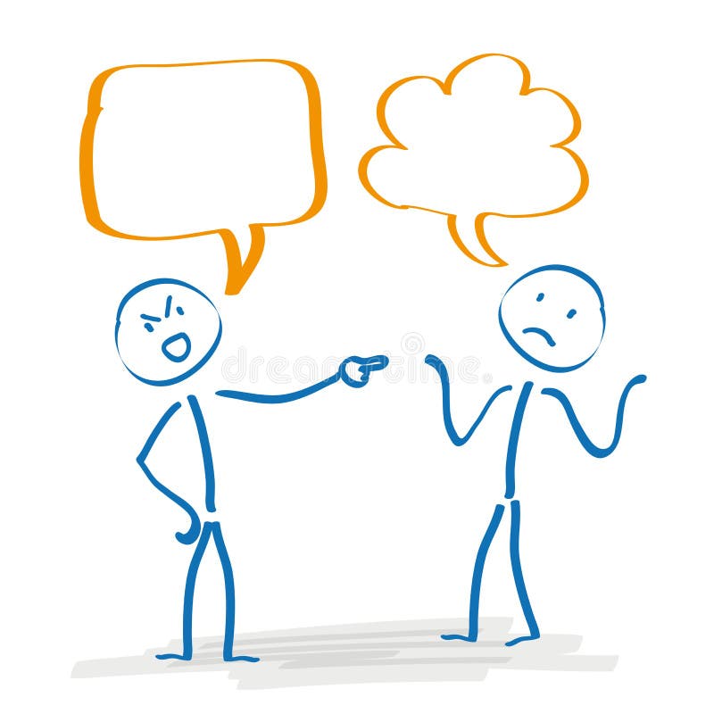 Stickman Allegation Speech Bubbles Stock Vector - Illustration of ...
