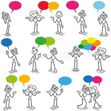 Stick Figure Talking Stock Illustrations – 964 Stick Figure Talking ...