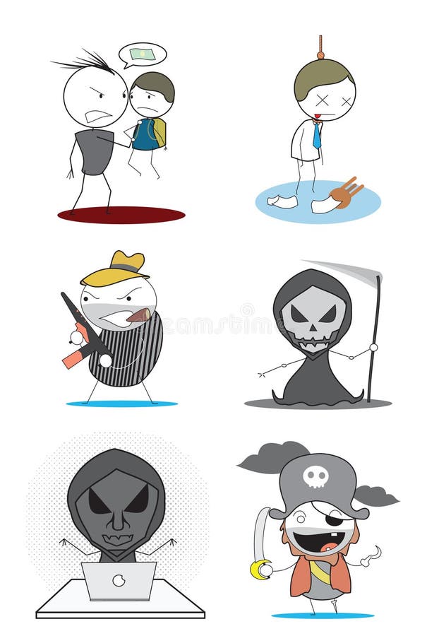 Set Stickman Cute Interactive Design Creative Stock Vector ...