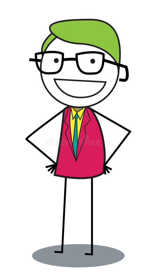 Stickman Cute Interactive and Colorful Design Creative Stock Vector ...