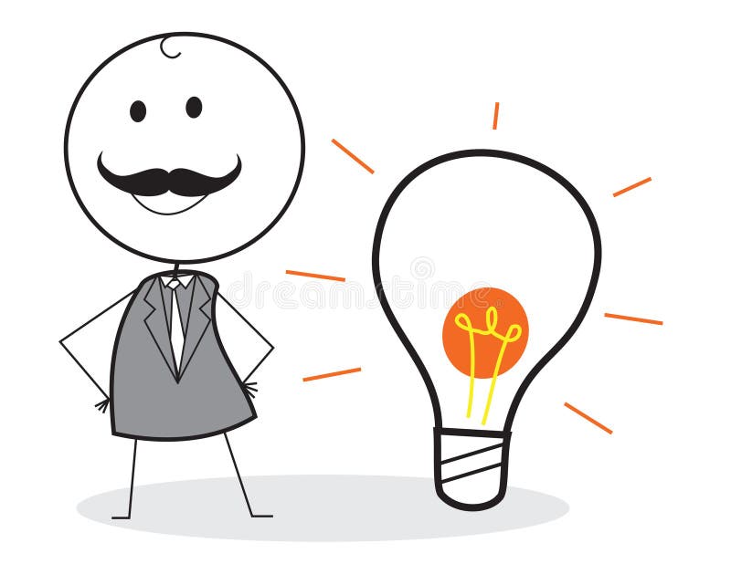 Stickman Cute Interactive Design Creative Stock Vector - Illustration ...