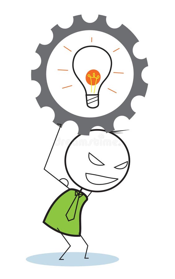 Stickman Cute Interactive Design Creative Stock Vector - Illustration ...