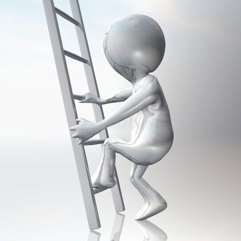 Stickman climbing diagram stock illustration. Illustration of depict ...