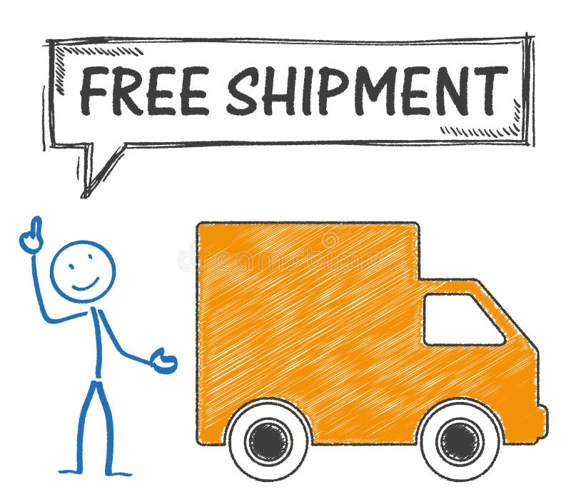 Stickman Free Shipment Stock Illustrations – 7 Stickman Free Shipment ...