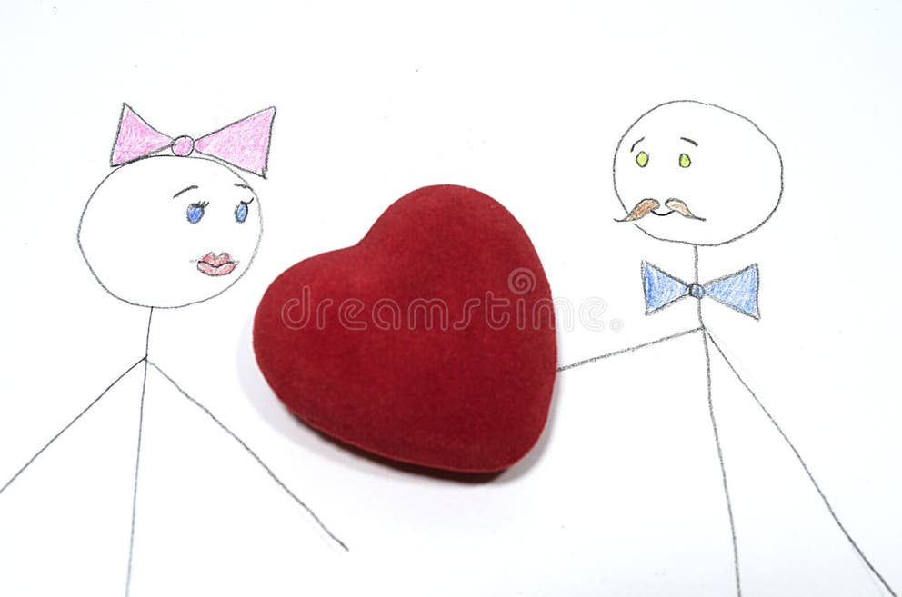 Stickman with heart stock photo. Image of emotion, figure - 37558376