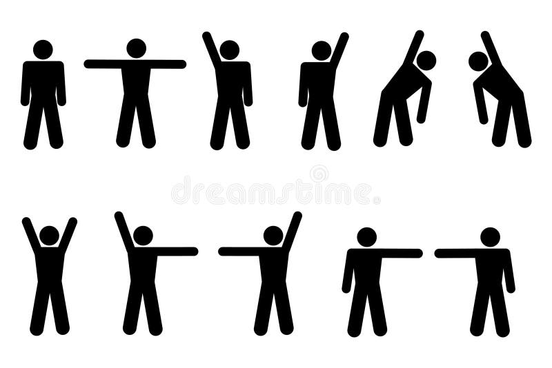 Stickman Icons Set People in Different Poses Stock Vector ... Stickman Icons Set People in Different Poses Stock Vector ...