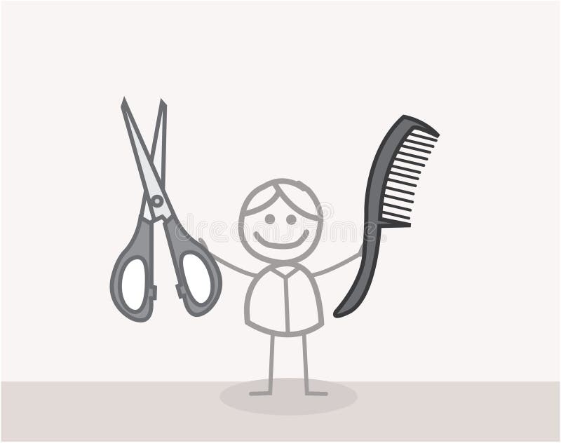 Stickman Illustration Cute Profession Creative Stock Vector ...