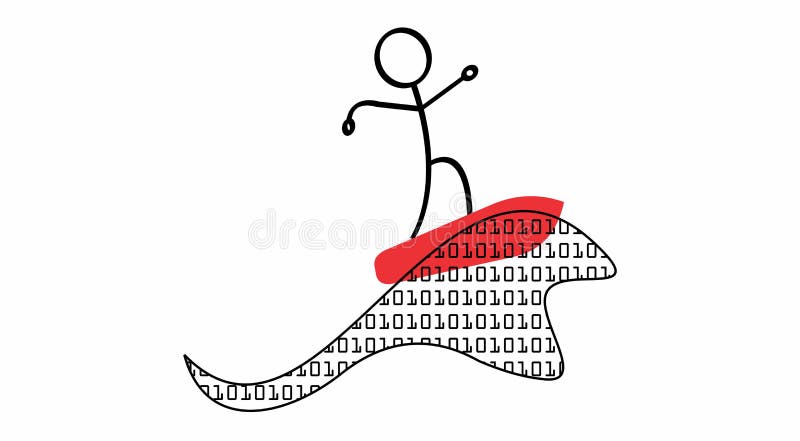Stickman internet surfing stock illustration. Illustration of stickman ...