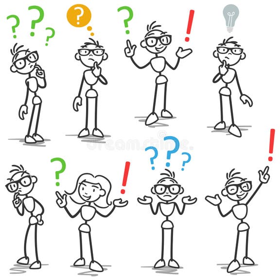 Stick Figure Question Mark Stock Illustrations – 392 Stick Figure ...