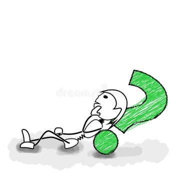 Stickman Question Mark Thinking Stock Illustrations – 199 Stickman ...