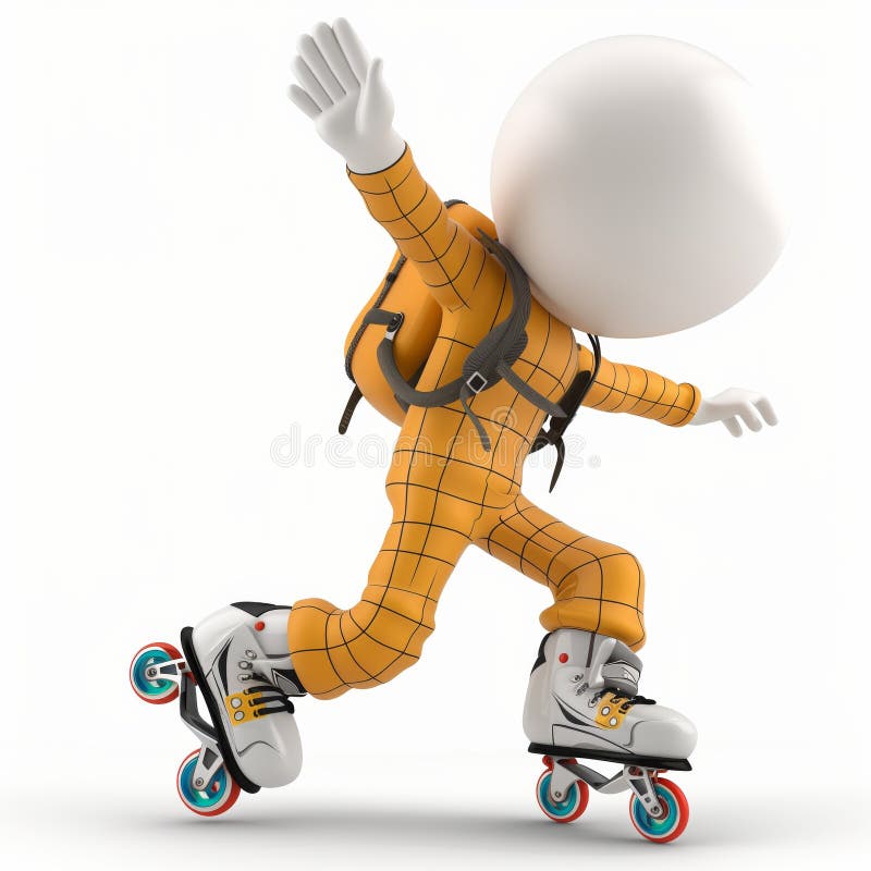 Stickman Rollerblading Stock Illustrations – 4 Stickman Rollerblading ...