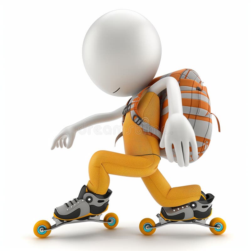 Stickman Rollerblading Stock Illustrations – 4 Stickman Rollerblading ...