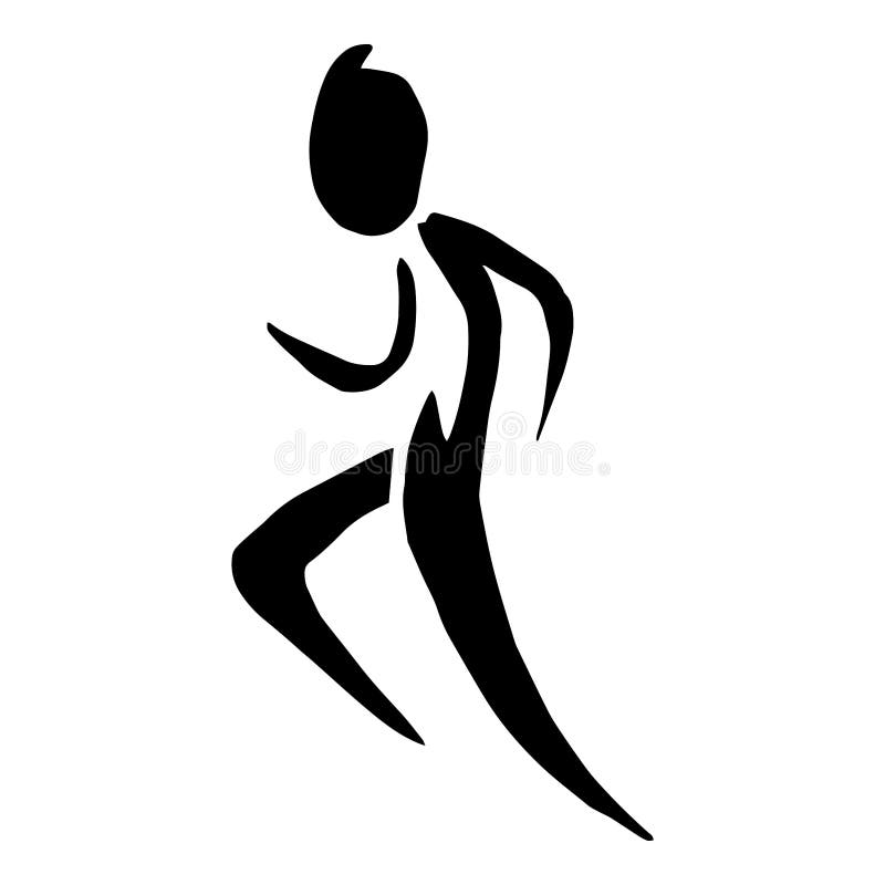 3d Stickman Running Clipart