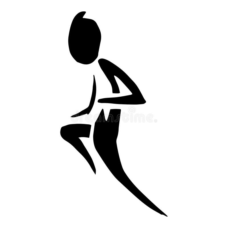 Stickman Running, Stick Figure Man, Icon Human Silhouette Walking Stock ...