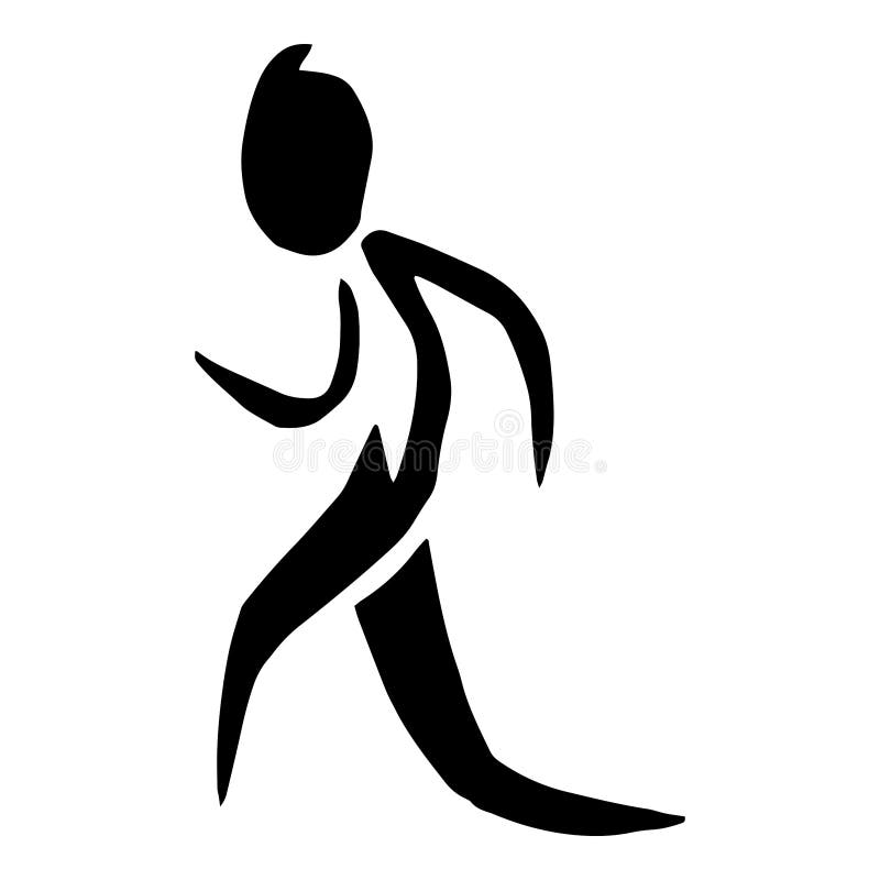 Stickman Running, Stick Figure Man, Icon Human Silhouette Walking Stock ...
