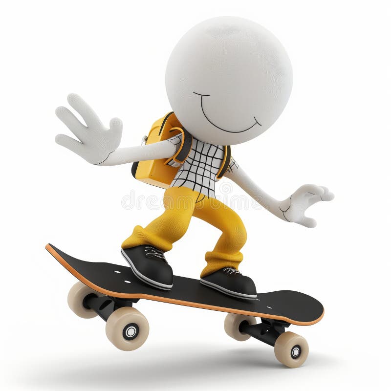 Stickman Skateboarding Stock Illustrations – 27 Stickman Skateboarding ...